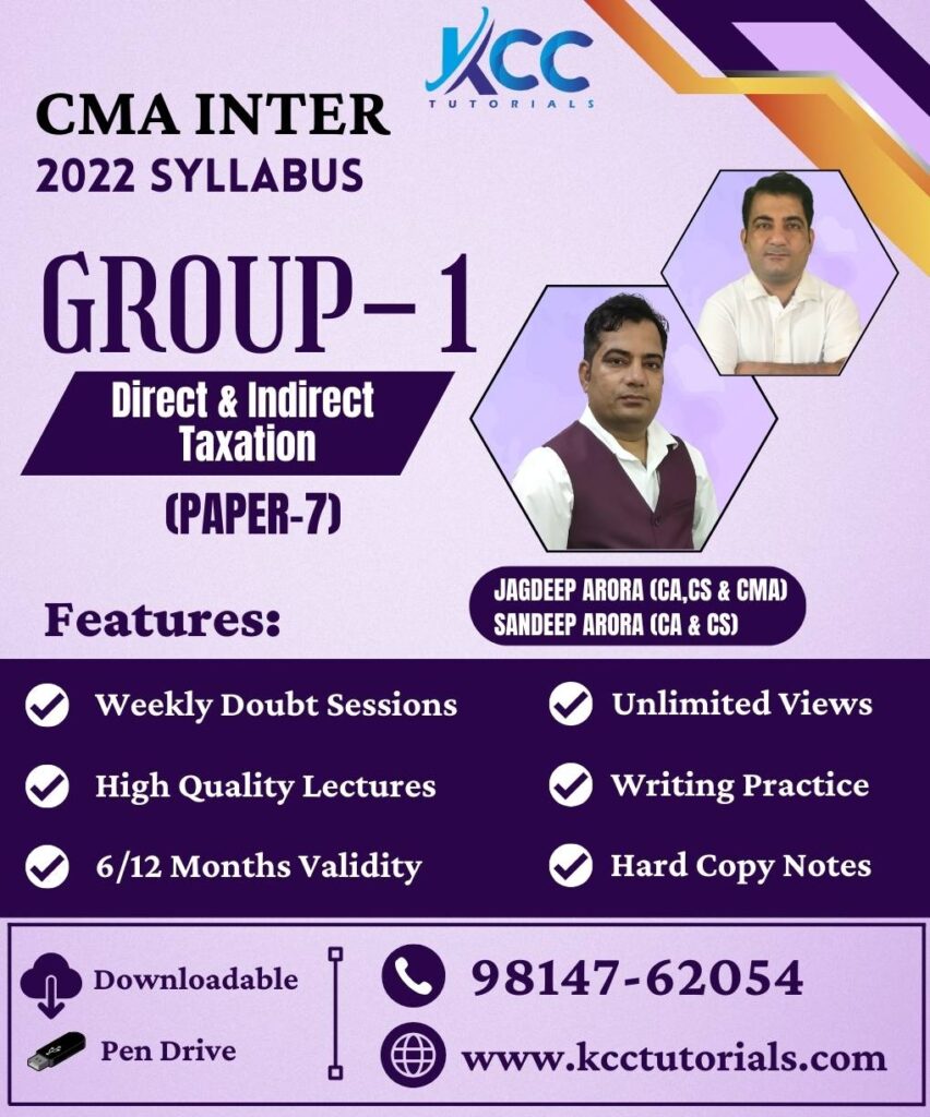 Best & Affordable CMA Inter Direct & Indirect Taxes Video Lectures Best & Affordable CMA Inter Direct & Indirect Taxes Video Lectures