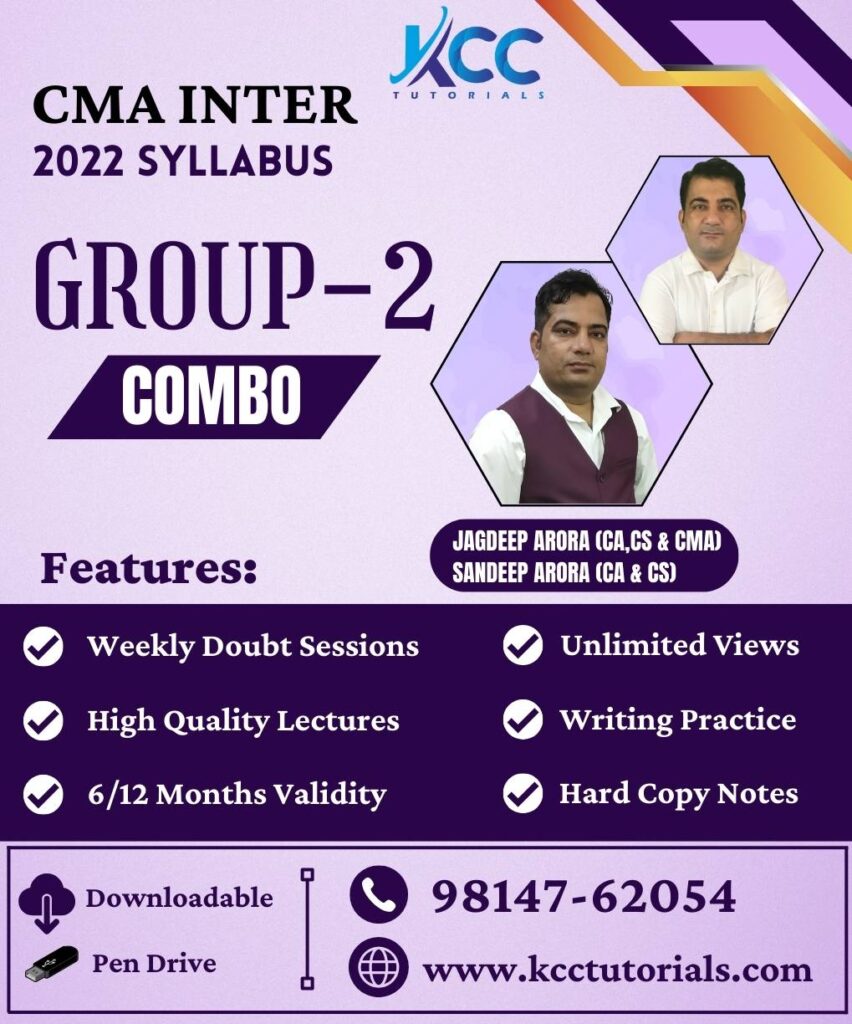 CMA Inter Group 2 Online Video Classes