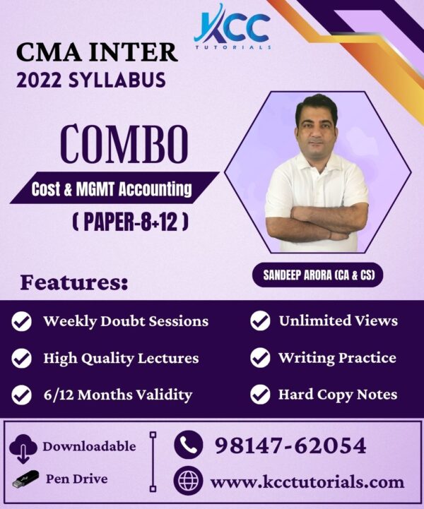 Paper 8 & 12 -Cost Accounting & Management Accounting- (CMA Inter)(2022 ... Paper 8 & 12 -Cost Accounting & Management Accounting- (CMA Inter)(2022 ...