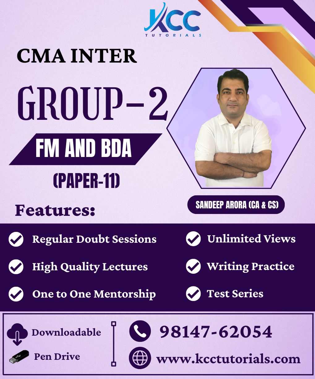 Best & Affordable CMA Inter Financial Management Video Lectures