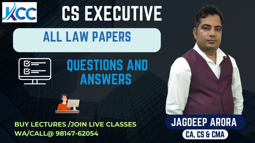 CS Executive Very Important Questions & Answers - KCC Tutorials