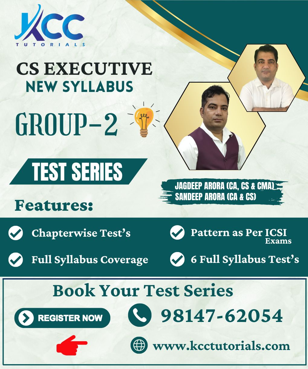 CS Executive Group 2 Test Series (New Syllabus)