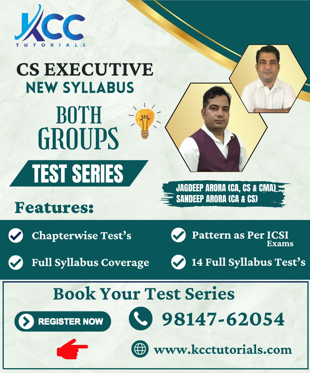 CS Executive Both Groups Test Series CS Executive Both Groups Test Series